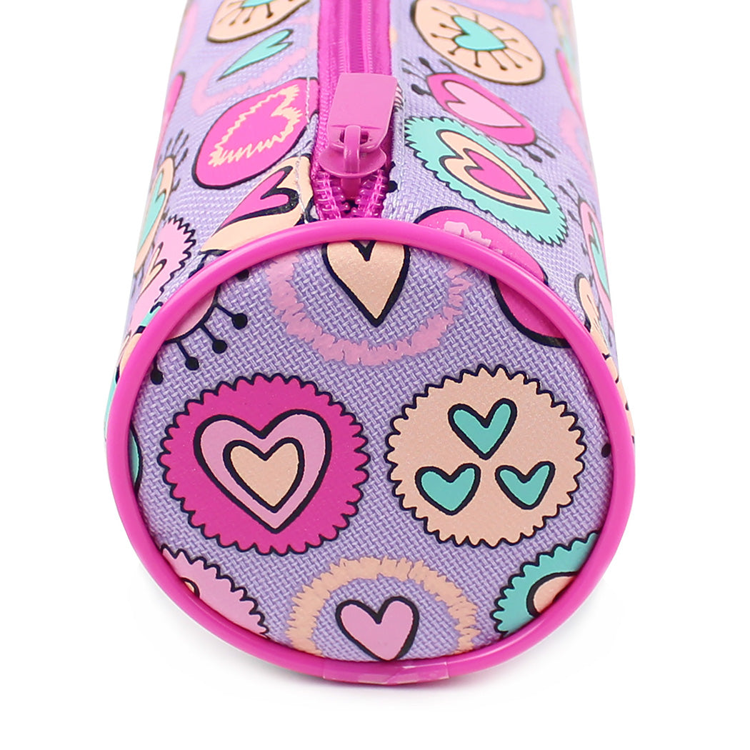 Lilac Pencil Case - Hearts – Fashion Stationery