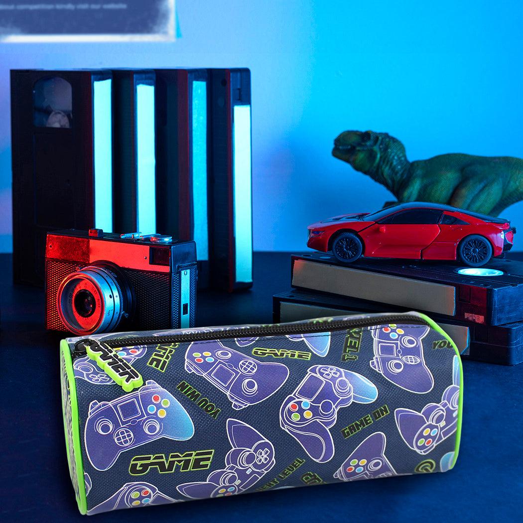 Game Over Pencil Case - Green & Blue – Fashion Stationery