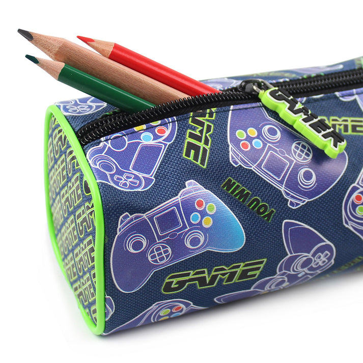 Game Over Pencil Case - Green & Blue – Fashion Stationery