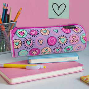 Lilac Pencil Case - Hearts – Fashion Stationery