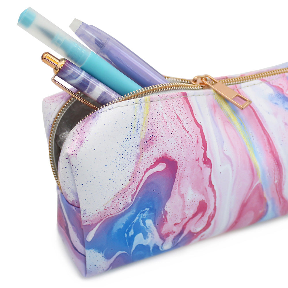 Marble Pencil Case Pink – Fashion Stationery